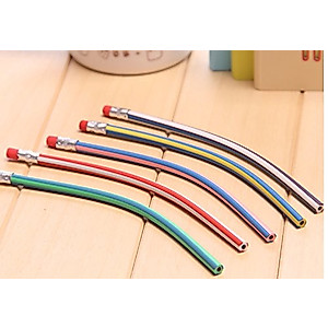 Haawooky 35 Pieces Flexible Soft Pencil Magic Bend Pencils for Kids Children School Fun Equipment