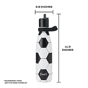 S'well Stainless Steel Water Bottle with Flip Straw Cap and Handle, 17oz, Goals, Triple Layered Vacuum Insulated Containers Keeps Drinks Cold for 36 Hours and Hot for 10, Perfect for On the Go