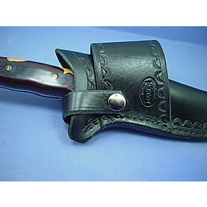 Buck 124 Cross Draw Knife Sheath Made Out of Buffalo Hide Leather.