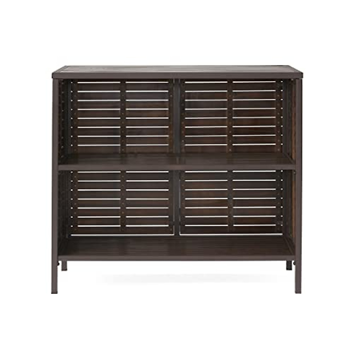 Christopher Knight Home Milos Acacia Bar Table, Dark Brown / Rustic Metal