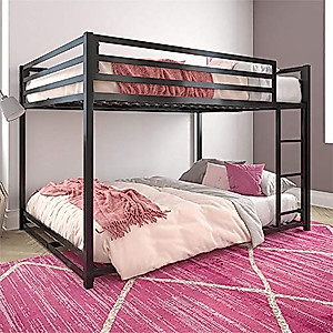 DHP Mabel Full Over Full Metal Bunk Bed in Black