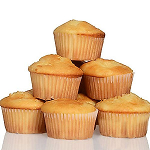 Caperci Standard Natural Cupcake Liners 500 Count, No Smell, Food Grade & Grease-Proof Baking Cups Paper