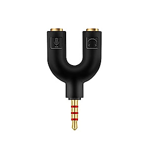 HIEbee 2 in 1 3.5mm Headphone Splitter Adapter (Microphone + Audio) Female to Male&Male to Female Stereo Jack Y Cable Compatible for PS4,PS5,Nintendo Switch,Phone,Laptop(3 in 1 Pack)