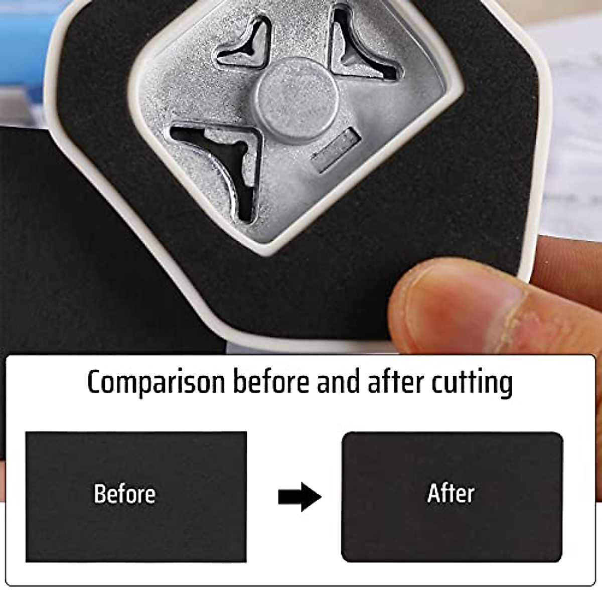 MyArTool 3 Way Corner Rounder Punch, 4mm, 7mm, 10mm 3 in 1 Corner Cutter for Card Making, Laminate, Cardstock, Scrapbooking and Paper Crafts, Business Cards