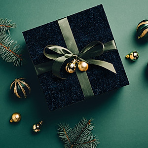 CHIHUT Black Blue Glitter Wallpaper Peel and Stick 15.7''x100'' Sparkle Glitter Contact Paper for Walls Self Adhesive Black Shiny Wallpaper Removable Fabric Wallpaper Decorative for Cabinets Crafts