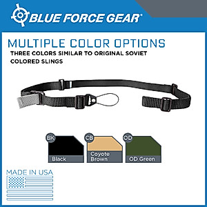 Blue Force Gear Standard Sling | 2 Point Sling Adjusts for Carrying Positions | 45-55 inches (OD Green)