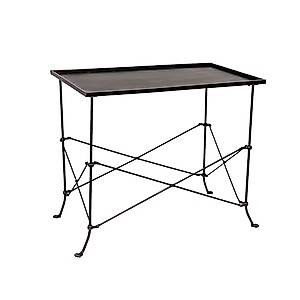 Creative Co-op HD6145 Rectangle Metal Accent Table, 27", Bronze