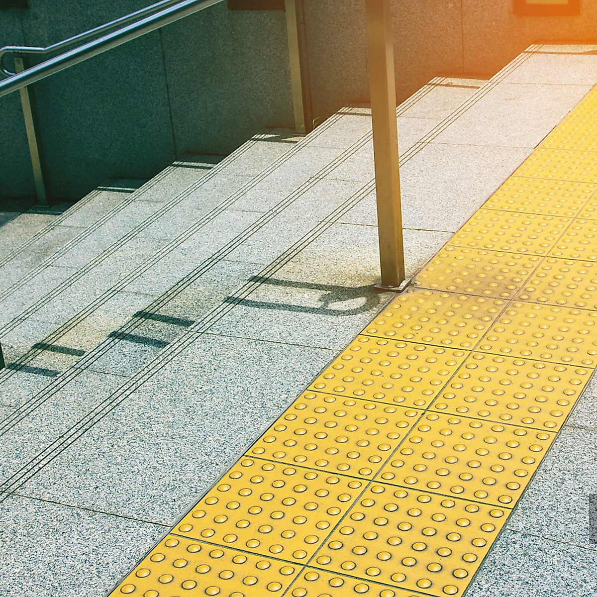 BESPORTBLE 10 Pcs Blind Brick Outdoors Stickers Decorative Blinds Decorative Stickers Tactile Paving Tiles Plastic Blind Floor Tiles Blind Tracks Brick Practical Blind Brick Blind Road Supply