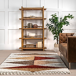 nuLOOM Kali Shaggy Diamond Tassel Clearance Area Rug, 5x8, Multi