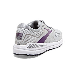 Brooks Women's Ariel '20 Running Shoe - Oyster/Alloy/Grape - 6.5 Medium