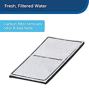 PetSafe Drinkwell Replacement Carbon Filter, Dog and Cat Water Fountain Filters Black, 3 Filters