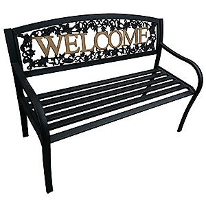Leigh Country Black and Gold Welcome Bench