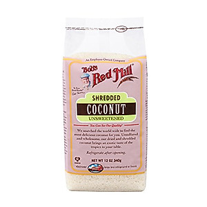Bob's Red Mill Shredded Coconut (Unsweetened), 12 Ounce (Pack of 4)