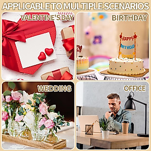 Dwlire 40 PCS Floral Card Holder, Metal Wire Photo Clips Picks Flower Card Holder,13 in Memo Note Clamp Photo Picture Holder, Gold Round Floral Picks for Wedding,Birthday,DIY Cake Topper, Coil Style