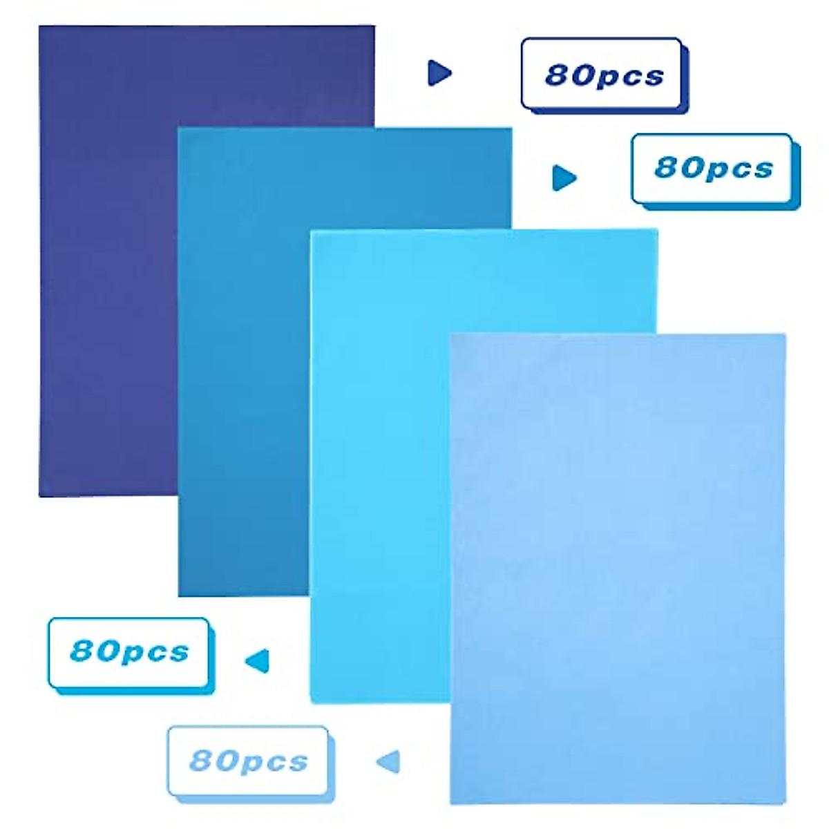 Koogel 320 Sheets Blue Tissue Paper, 14Inch Gift Wrapping Paper Bulk Thickened Craft Tissue Paper for DIY Crafts Party Holiday Gifts Box Decoration