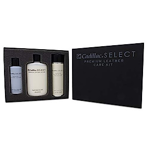 Cadillac Select Premium Leather Care Kit - Leather Cleaner, Lotion Conditioner & Water & Stain Protector