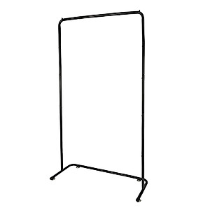 Fishat Black Lightweight Standard Rod Simple Rolling Clothes Rack, 15"D x 48"W x 58"H Metal Clothes Organizer for Dorm Bedroom Home Balcony