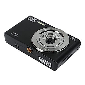 Digital Camera, 4K 16X Digital Zoom Point and Shoot Camera with 2.8 Inch Screen, Portable Compact Camera Travel Camera for Photography (Black)