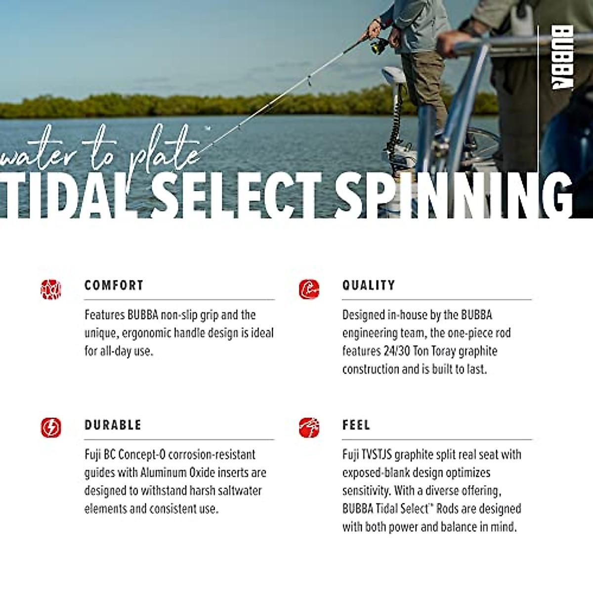 BUBBA TS701LF-S TID Sel 7'L Fast Spin Rod