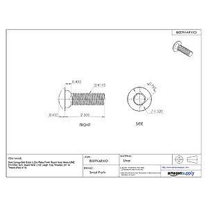 Steel Carriage Bolt, Grade 5, Zinc Plated Finish, Square Neck, Round Head, Meets ASME B18.5/SAE J429, 1-3/4" Length, Fully Threaded, 1/2"-13 UNC Threads (Pack of 10)