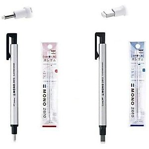 MONO Zero Eraser, Silver Round