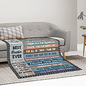 Gifts for Brother Blanket - Christmas Brother Gift - Brother Gifts from Sister - Brother Gifts - Gifts for Brother Adult - Brother Birthday Gifts for Fathers Day from Daughter Blankets 60x50 Inch