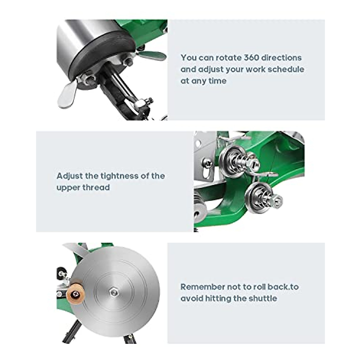 FAHKNS Shoe Repair Machine Handheld Leather Sewing Machines Cobbler Stitching Industrial Heavy Duty Maquina de Coser Manual Nylon Line for Upsolery Zippers Coats Bags Clothes Quilts Trousers Belt DIY Items