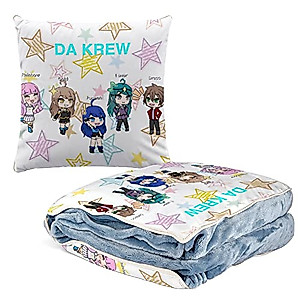 DHCUTE Soft Pillow Blanket 2 in 1 Its_Funneh Flannel Comfortable Blankets Decorate Throw Pillow