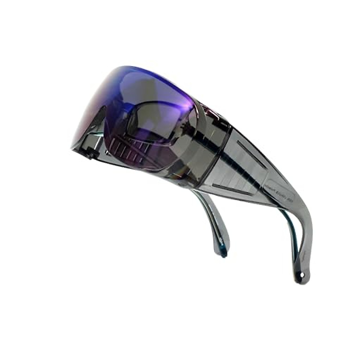 Calabria 1003 Fit Over Safety Glasses Fitover Prescription Eyewear Blue Mirror Men Women Large Wrap Around Tint Anti Scratch