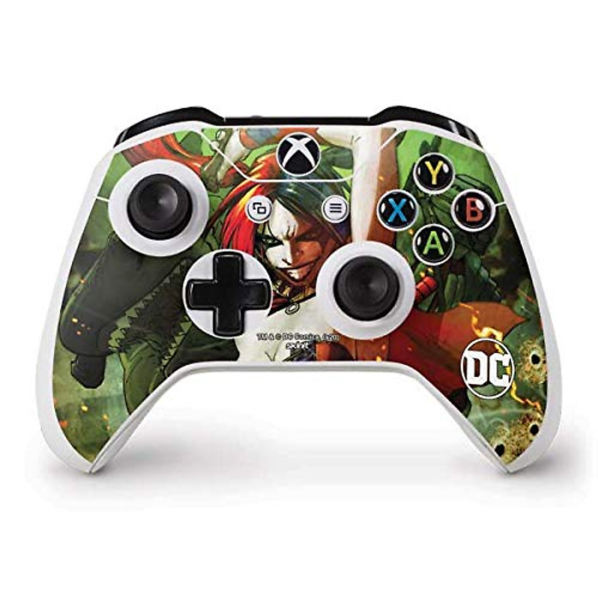 Skinit Decal Gaming Skin Compatible with Xbox One S Controller - Officially Licensed Warner Bros Harley Quinn Fighting Design