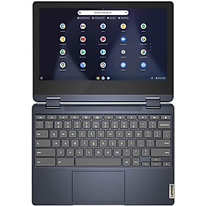 2022 Lenovo Flex 3 Touchscreen Chromebook, 2-in-1 11.6" HD for Business and Student Laptop, MT8183 CPU, 4GB LPDDR3, 64GB eMMC, Webcam, Blue, Chrome OS (Renewed)