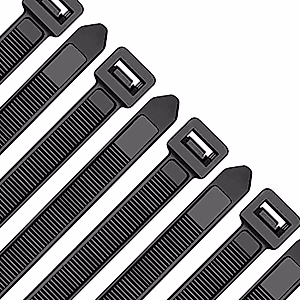Oksdown 100 Pack 12 inch Black Heavy Duty Zip Ties Thick Cable Ties with 120 lbs Tensile Strength Large Plastic Wire Ties