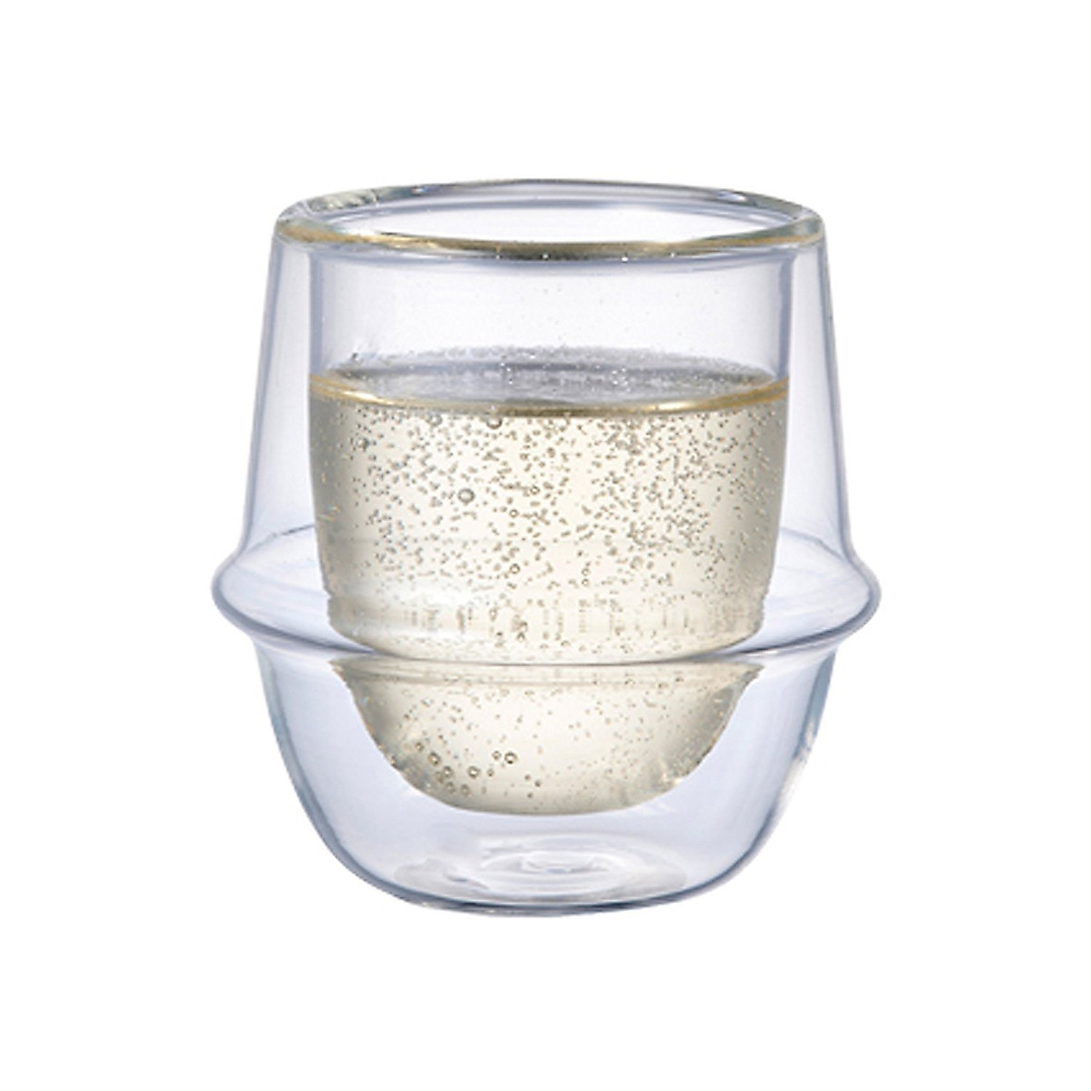 Kinto Set of 2 Double-Walled KRONOS 80 ml Espresso Cups - Maintain Temperature - Prevent Condensation