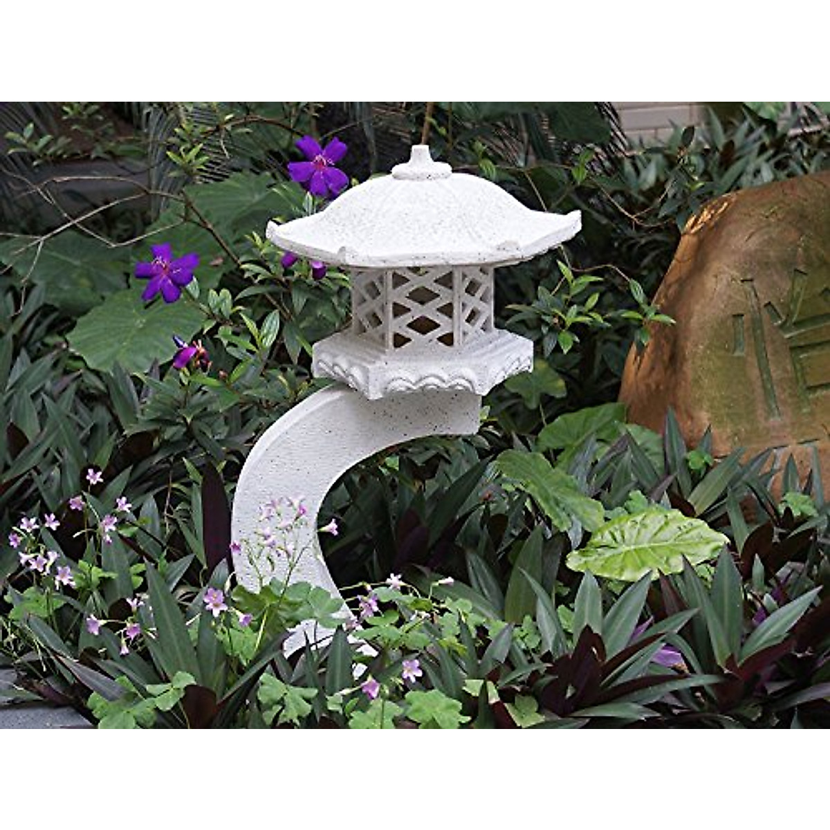 TIAAN 24”Height Japanese Style Lantern Solar Garden lamp Solar Pagoda Light