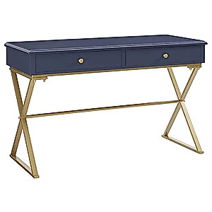 Scranton & Co Writing Desk in Blue and Gold
