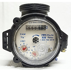 3/4" Master Meter FAM-34 Polymer Cold Water Meter USG Gallons Pulse Output