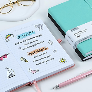 POPRUN A5 Lined Journal Notebooks, 8 Pack PU Leather Hardcover Notebook for Writing, Business Work,Travel,School,College, 5.5 x 8.3 inch, 240 Pages Classic College Ruled Journals Notepad, Multicolored