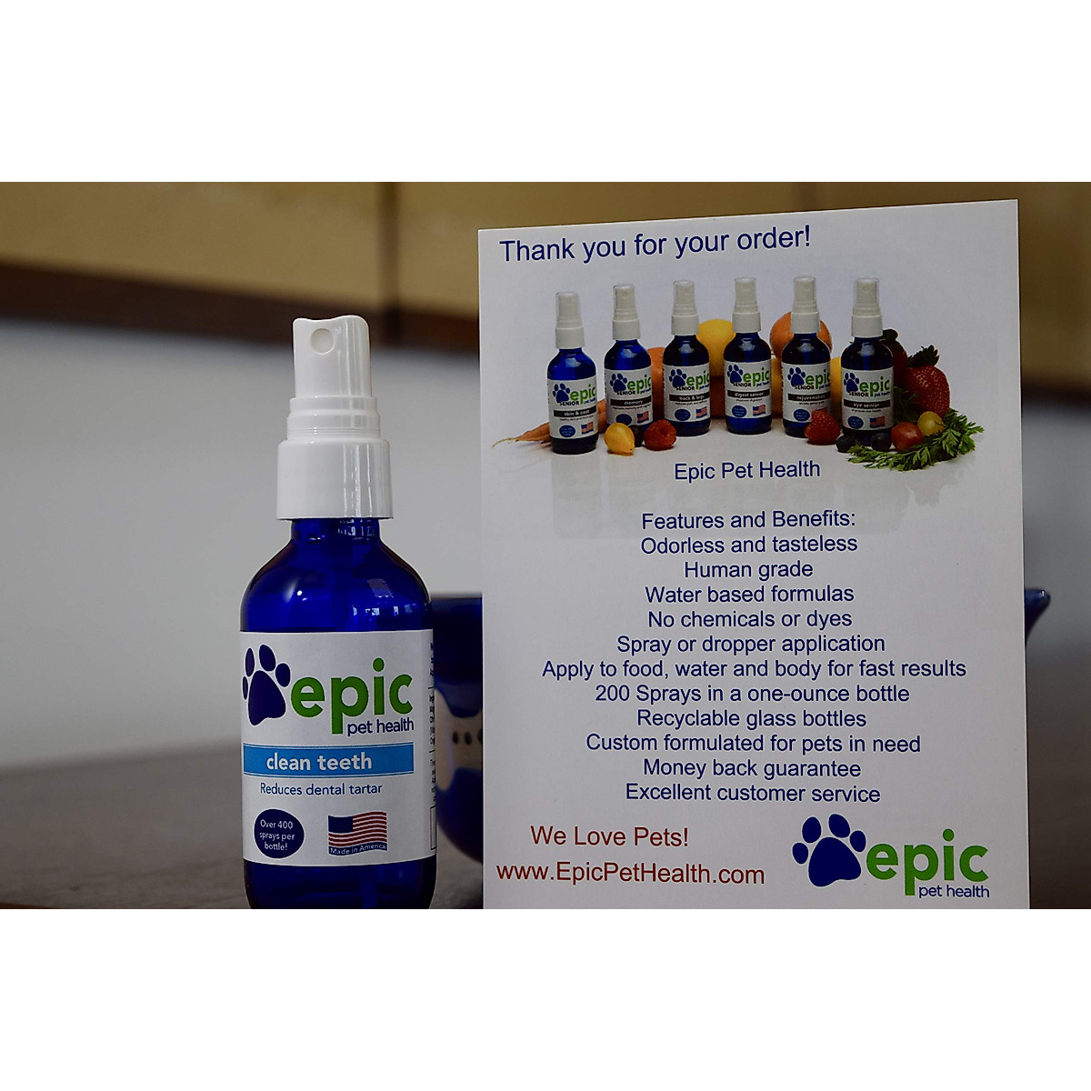 Clean Teeth - Natural, Electrolyte, Odorless Pet Supplement That Reduces Tartar, Bad Breath and Promotes Healthy Teeth, Made in USA (Spray, 2 Ounce)