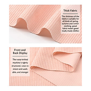 SQINAA Corduroy Fabric Thickened 8 Wicks Soft and Delicate Have no Elasticity Suitable for Spring, Autumn and Winter Clothing 50x155cm,Red