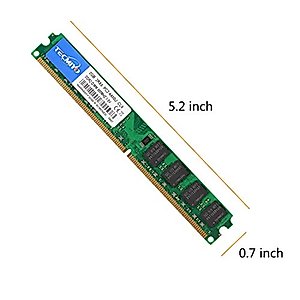 TECMIYO DDR2 Ram 8GB Kit (4X2GB) Desktop Ram DDR2 800 PC2-6400U Dimm PC2 2GB CL6 1.8V 240 Pin Non-ECC Unbuffered Desktop Memory Ram Modules