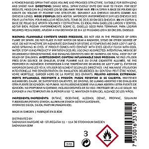 SachaJuan Dry Powder Shampoo Wt. 122 g 200 ml 6.8 fl oz