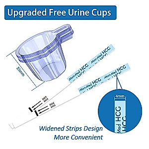 MomMed 20 Count Pregnancy Tests Strips with Larger Urine Cups,HCG Pregnancy Tests Early Detection Pregnancy Tests Kit