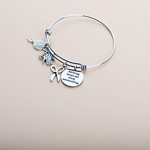 AKTAP Crocheter Gift Funny Knitting Bracelet for Crochet Lady Knitting Lovers Knitting Keeps Me from Unravelling (Knitting Lovers Bracelet)