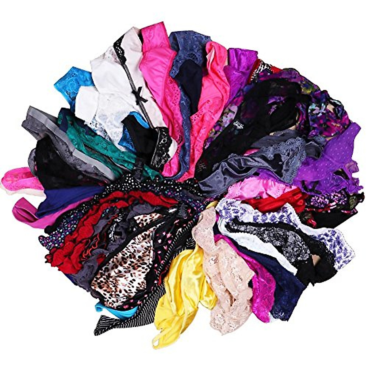 Sexy Underwear,UWOCEKA Kinds of Women T-back Thong G-string Underpants Sexy Lacy Panties, 20 PCS, M