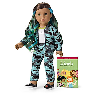 American Girl Truly Me 18-inch Doll #89 with Hazel Eyes, Brown Hair w/Highlights, and Tan Skin in Camo Outfit, For Ages 6+