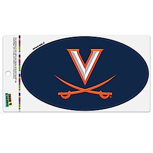 University of Virginia Cavaliers Logo Automotive Car Refrigerator Locker Vinyl Euro Oval Magnet