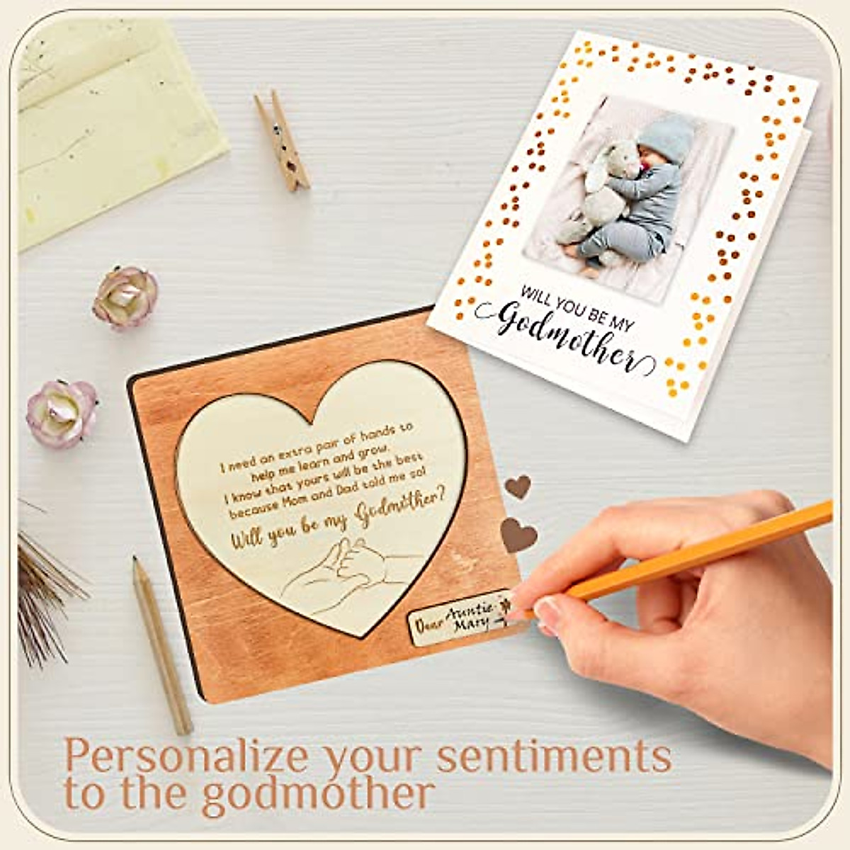 97 Decor Will You Be My Godmother Proposal Gift - Godmother Gifts from Godchild, God Mother Gifts for Women, Gifts for Godmother, Fairy Godmother Card, God Mom Proposal Puzzle Asking Card for Baptism