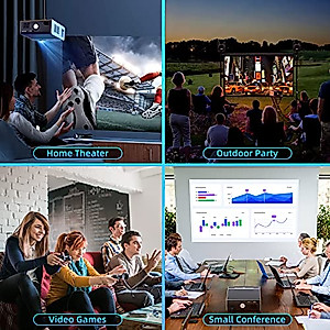 Oddsea WiFi Projector, Portable Native 1080P Home Theater Projector, 210” Display Full HD Outdoor Movie Projector Compatible with HDMI/USB, PC/Laptop, TV Stick, iOS/Android Phone