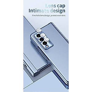 Case with S Pen for Samsung Galaxy Z Fold 3 5G 2021 with Removable Hinge Protection Holder and Built-in Camera Lens Protector and Front Screen Protector