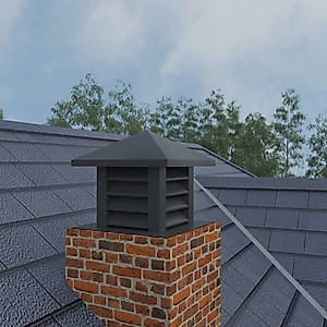 Lesolar Chimney Cap, 14" x 14" Tapered Top Fireplace Chimney Cover, Chimney Rain Caps, Chimney Caps for Outside Chimney Flue Cover to Fit Existing Flue Tile
